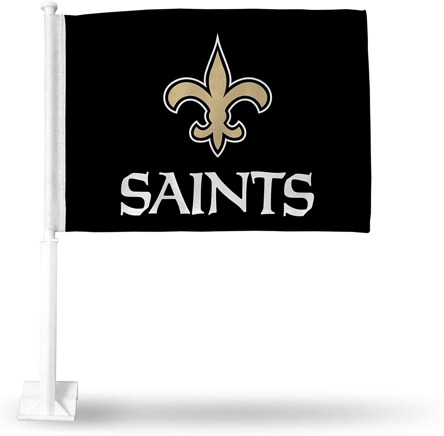 Rico NFL New Orleans Saints Logo Wordmark Car Flag 16" x 19" – SportZZone